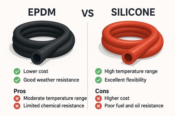 Best Material for Radiator Hoses:EPDM vs Silicone Comparison